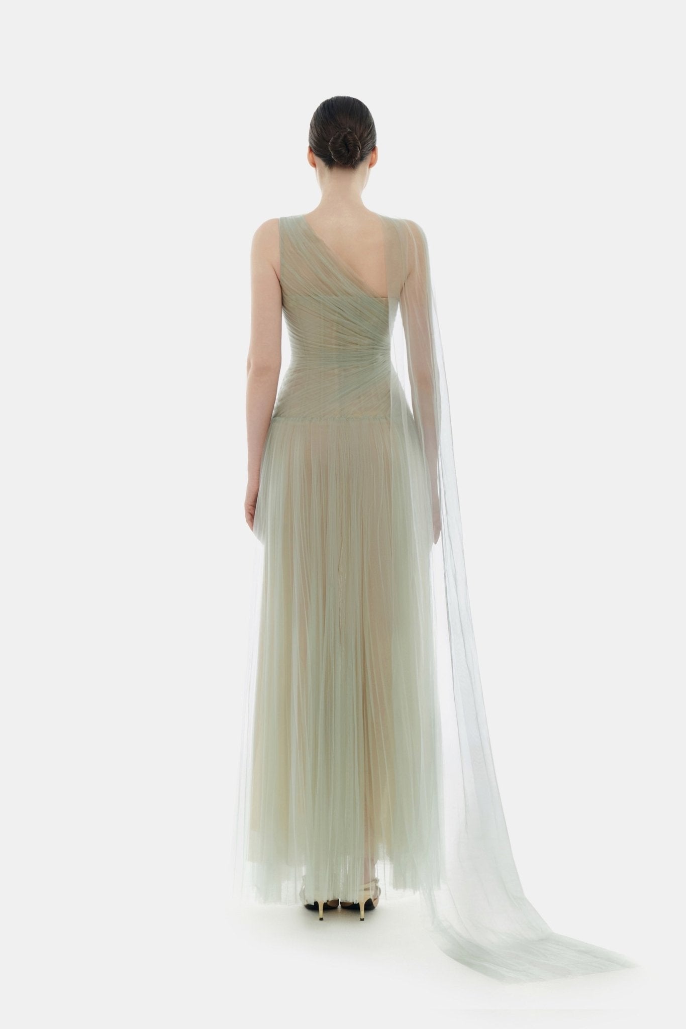 Mint Draped Maxi Dress – Montsand