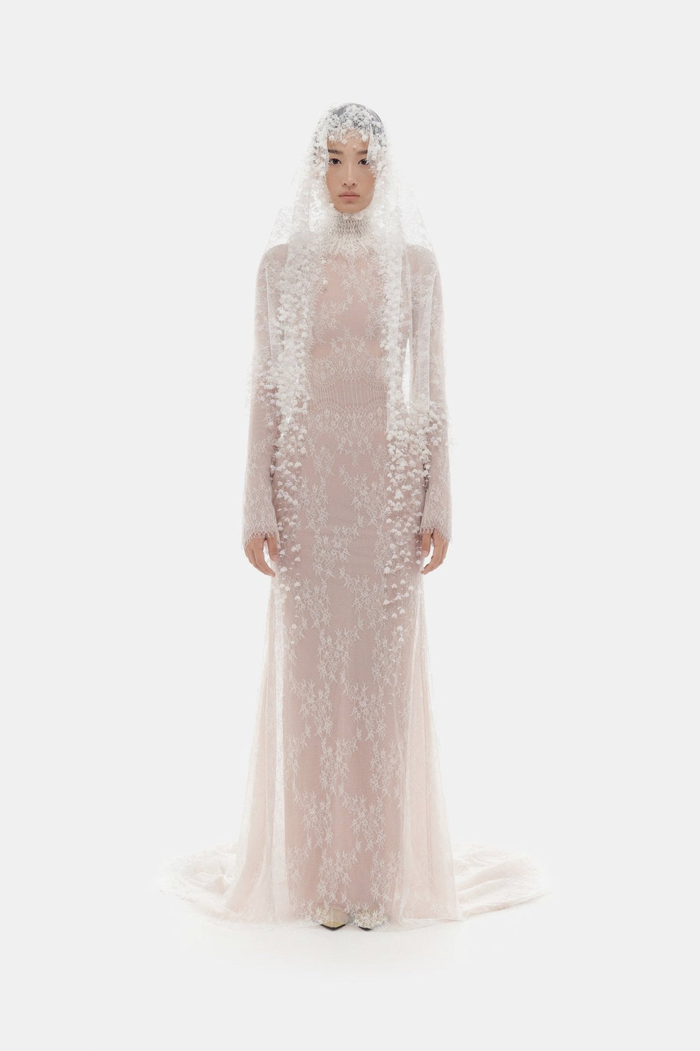 White Floral Lace Maxi Dress – Montsand
